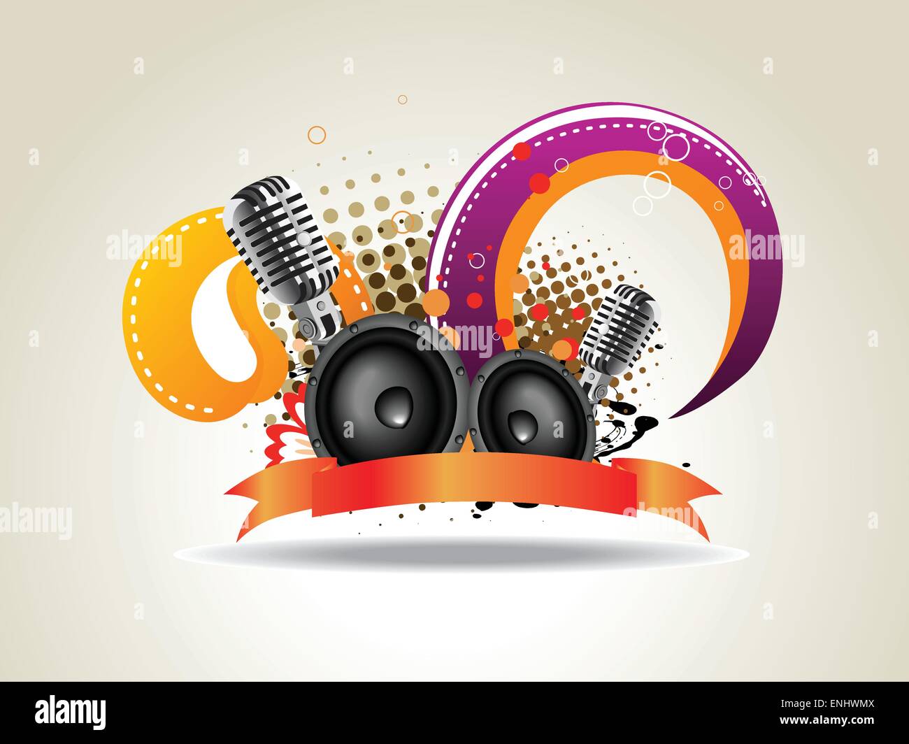 vector artistic mic background design Stock Vector Image & Art - Alamy