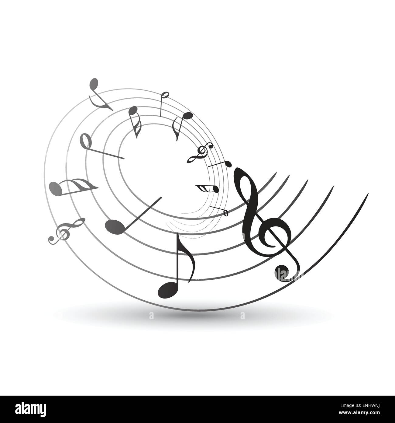 vector music note background illustration Stock Vector Image & Art - Alamy