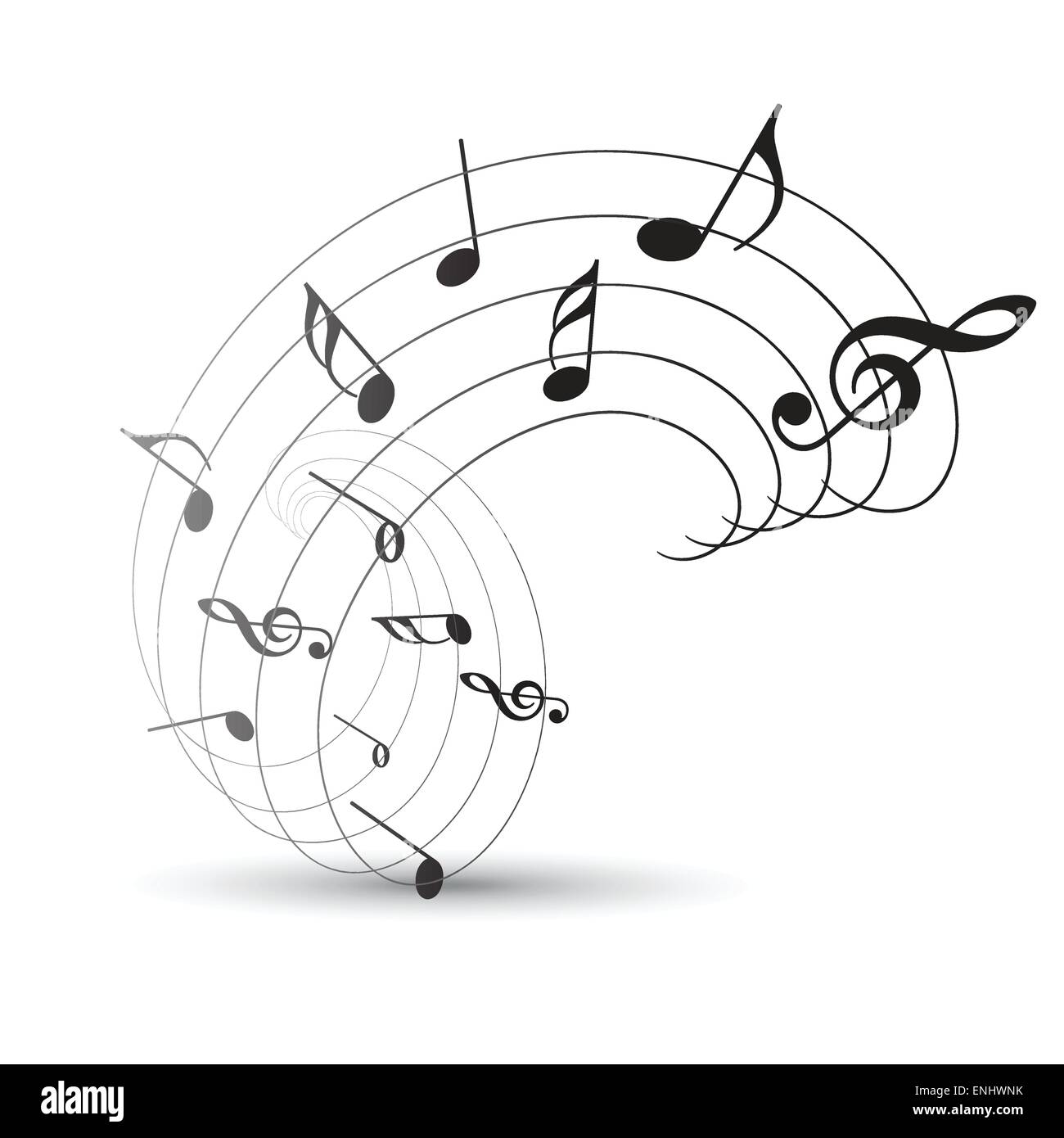 vector music note background illustration Stock Vector Image & Art - Alamy