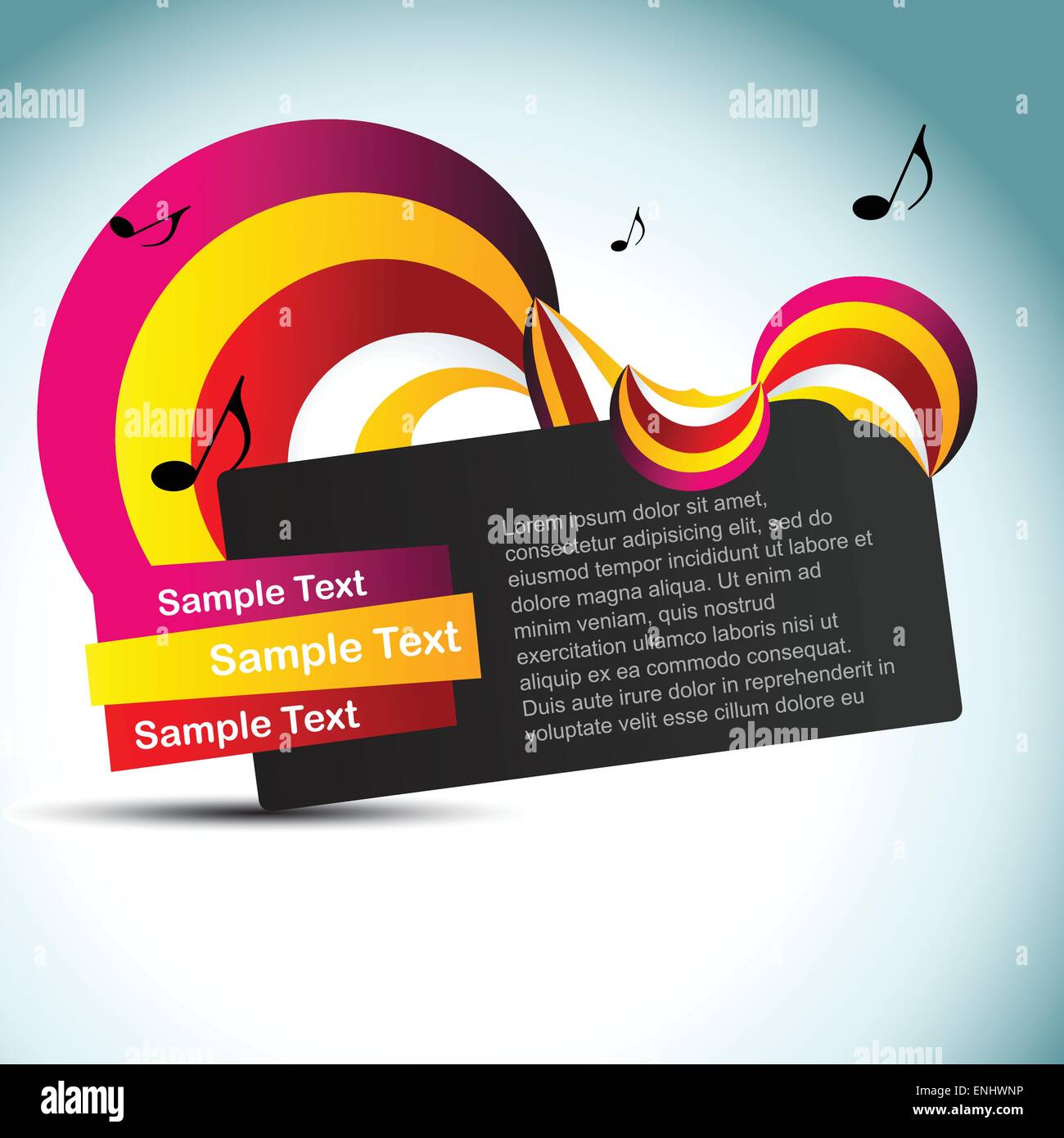 vector colorful music background illustration Stock Vector Image & Art ...