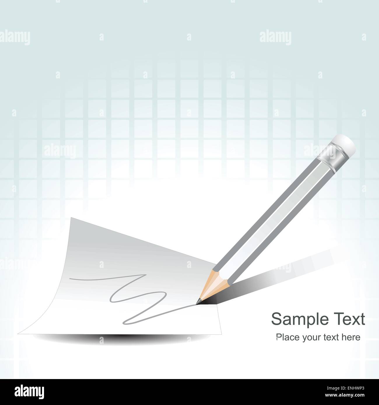 vector pencil writing on paper Stock Vector Image & Art - Alamy