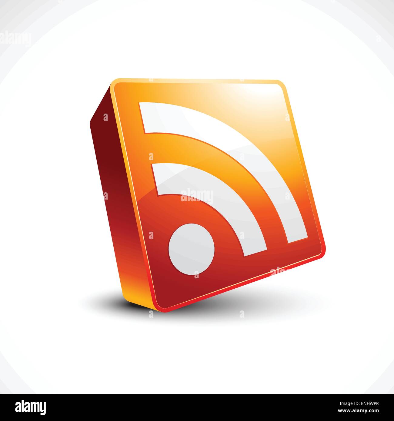 vector rss feed shiny 3d icon Stock Vector Image & Art - Alamy
