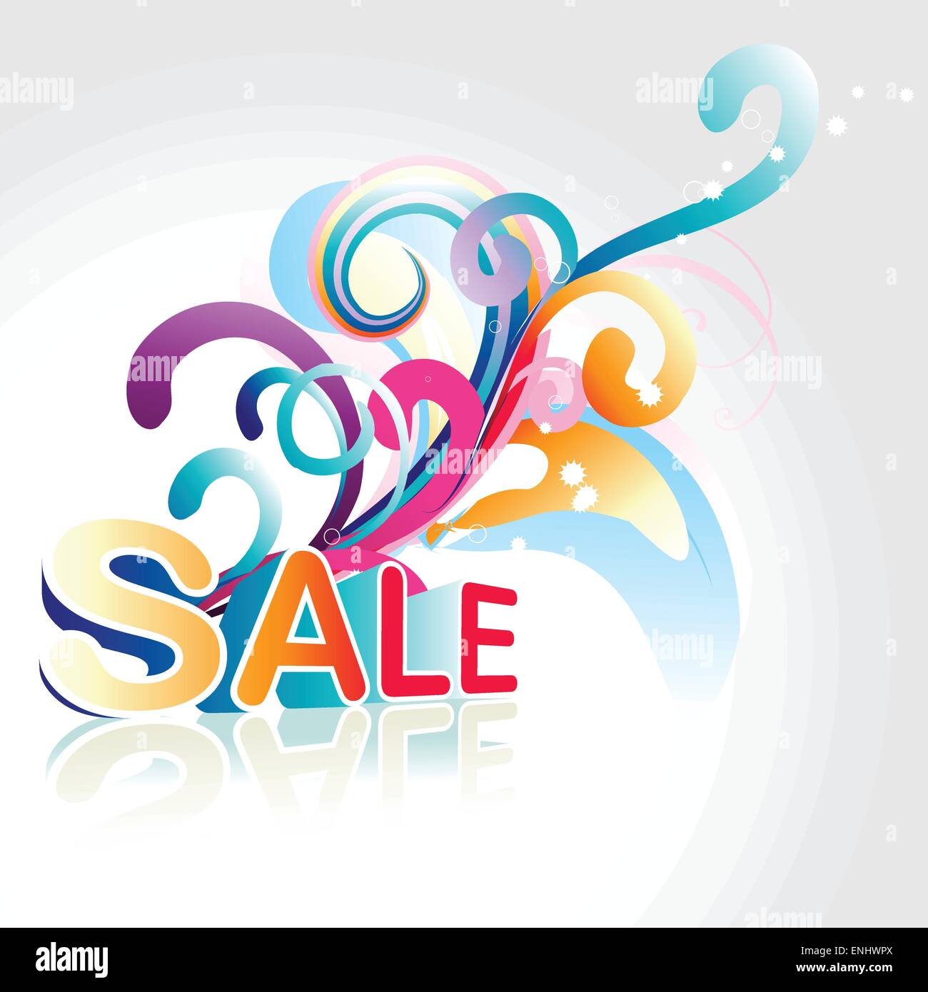 vector sale background art with florals around it Stock Vector Image ...