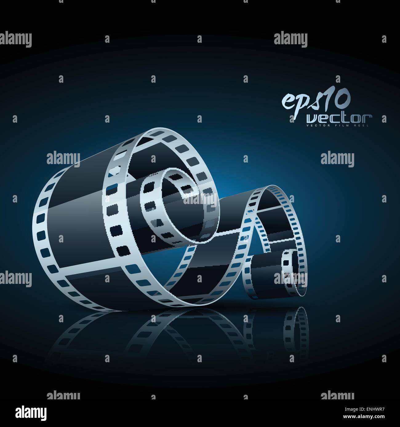 realistic vector 3d film reel Stock Vector Image & Art - Alamy