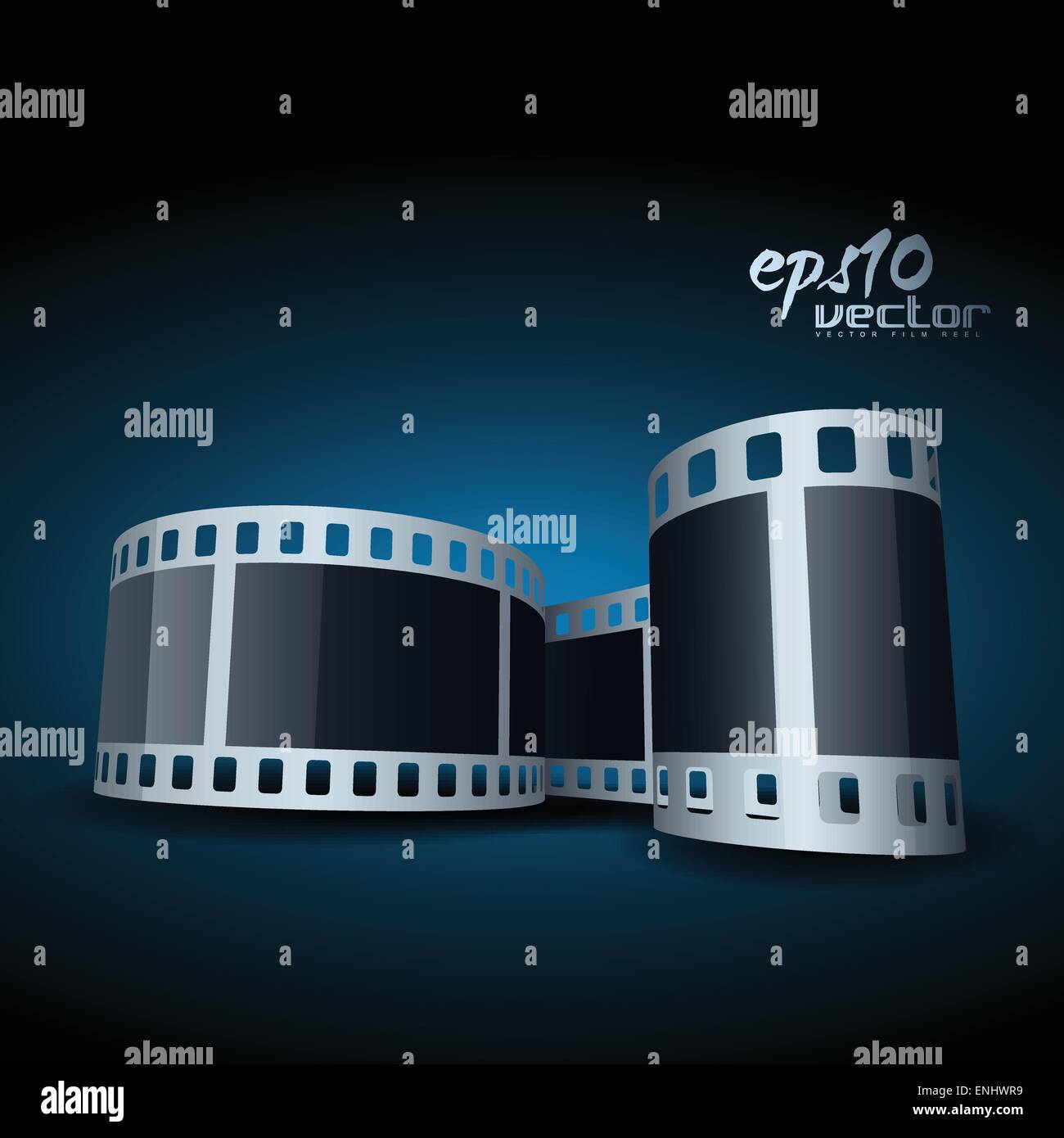 realistic vector 3d film reel Stock Vector Image & Art - Alamy