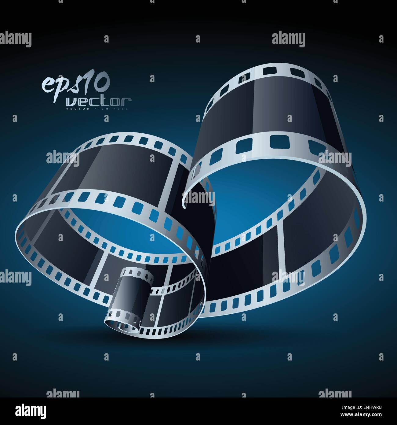 vector realistic 3d film reel Stock Vector Image & Art - Alamy