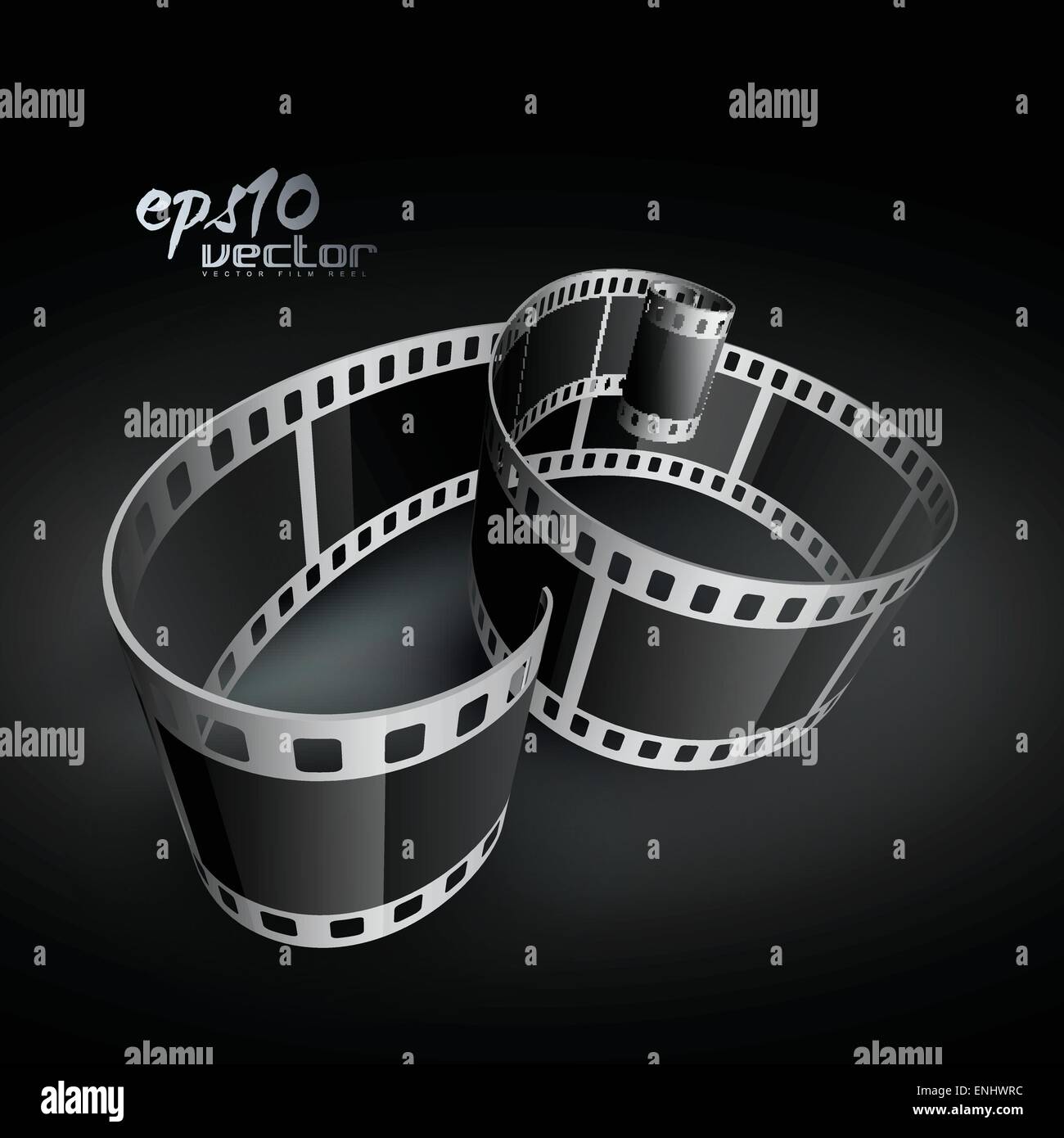 realistic vector 3d film reel Stock Vector Image & Art - Alamy