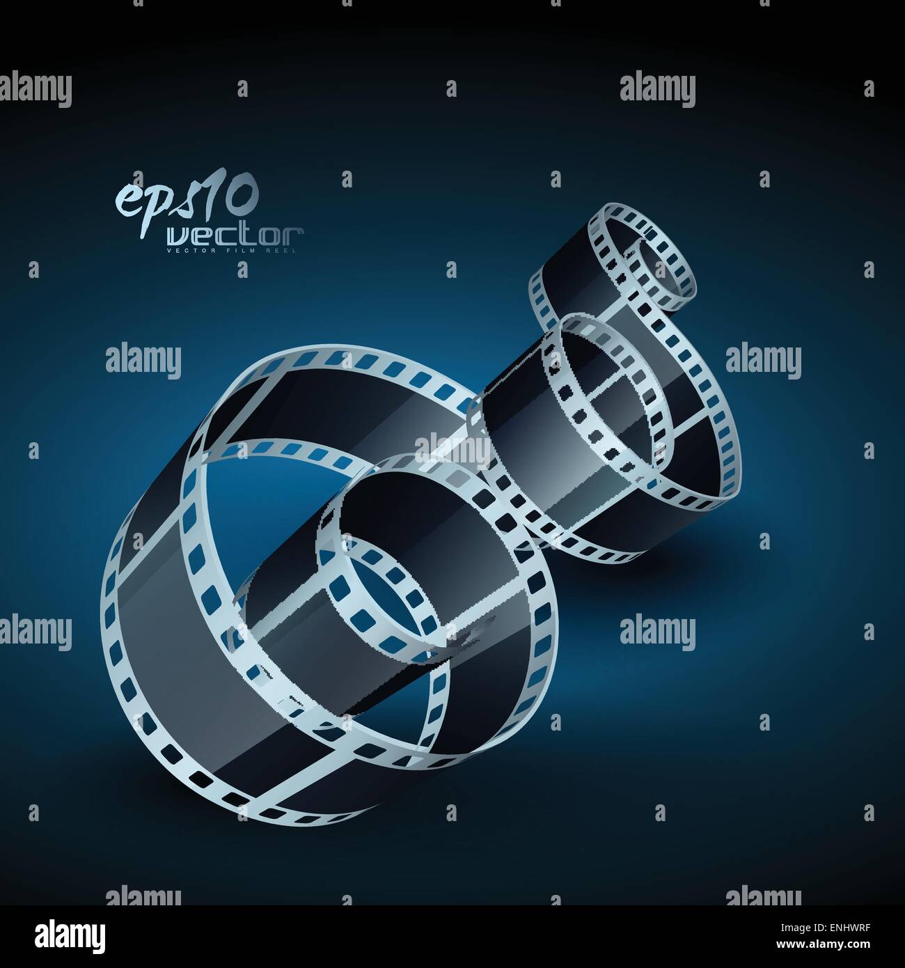 vector realistic 3d film reel Stock Vector Image & Art - Alamy