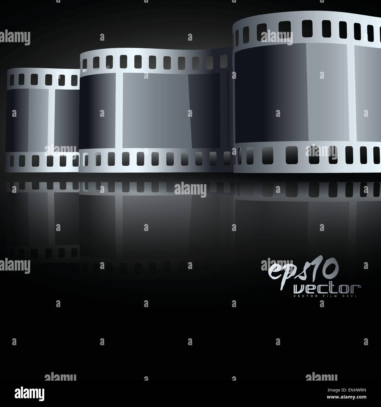 realistic vector 3d film reel Stock Vector Image & Art - Alamy