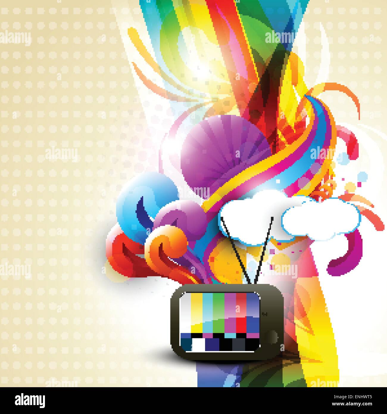artistic vector tv design illustration Stock Vector Image & Art - Alamy