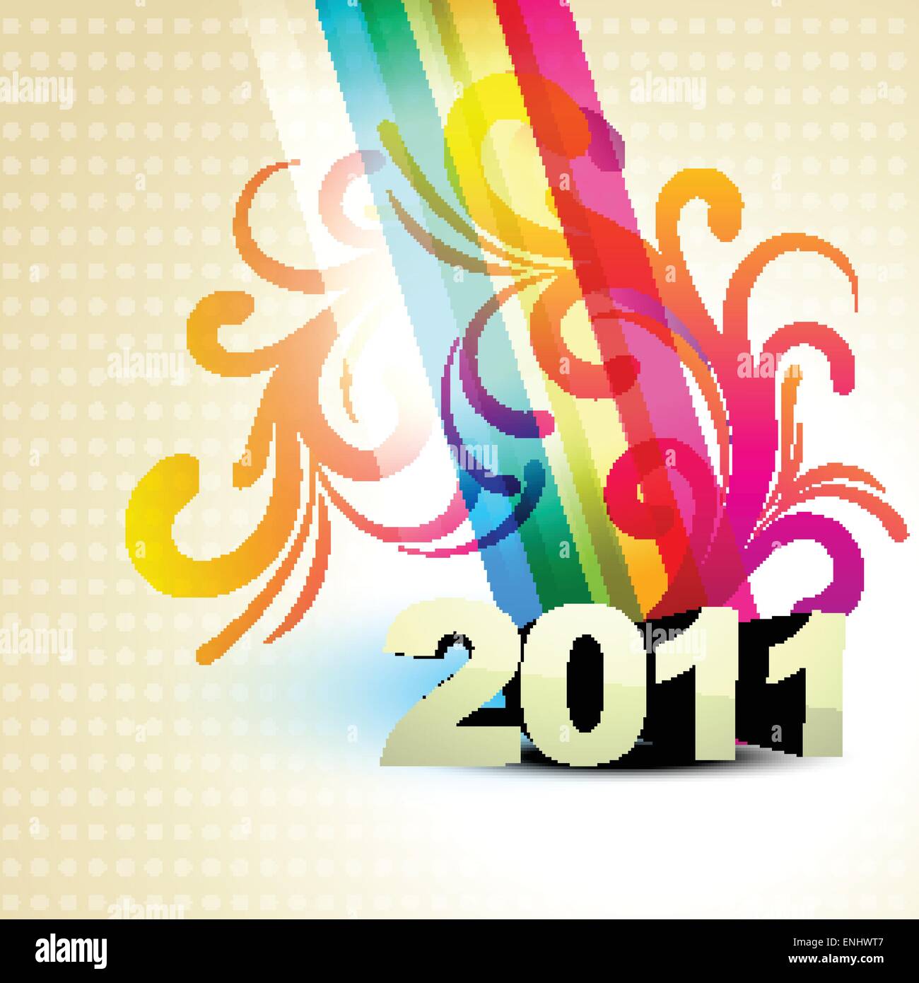 vector new year colorful illustration Stock Vector Image & Art - Alamy