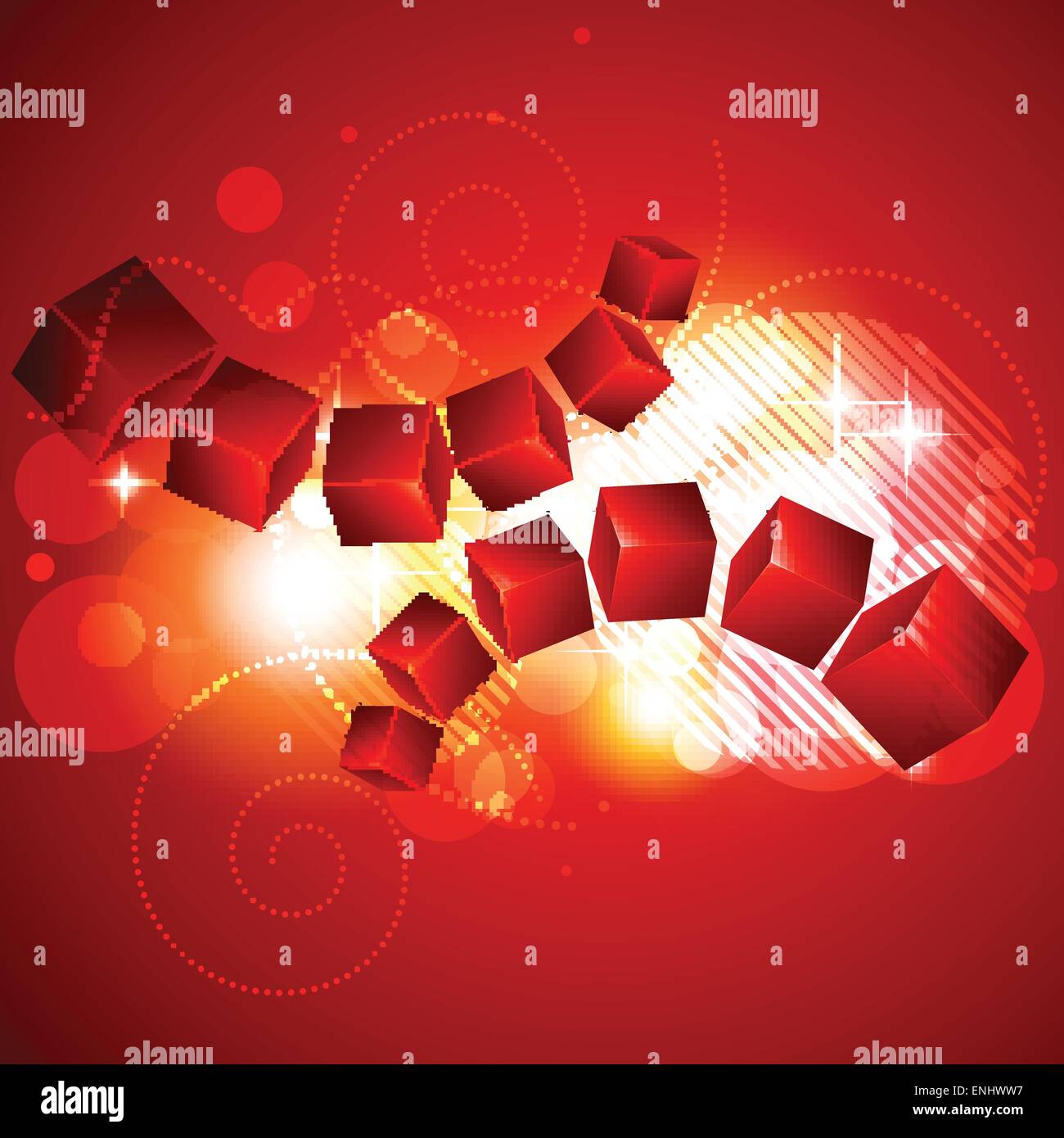 beautiful red color stylish background design Stock Vector Image & Art ...