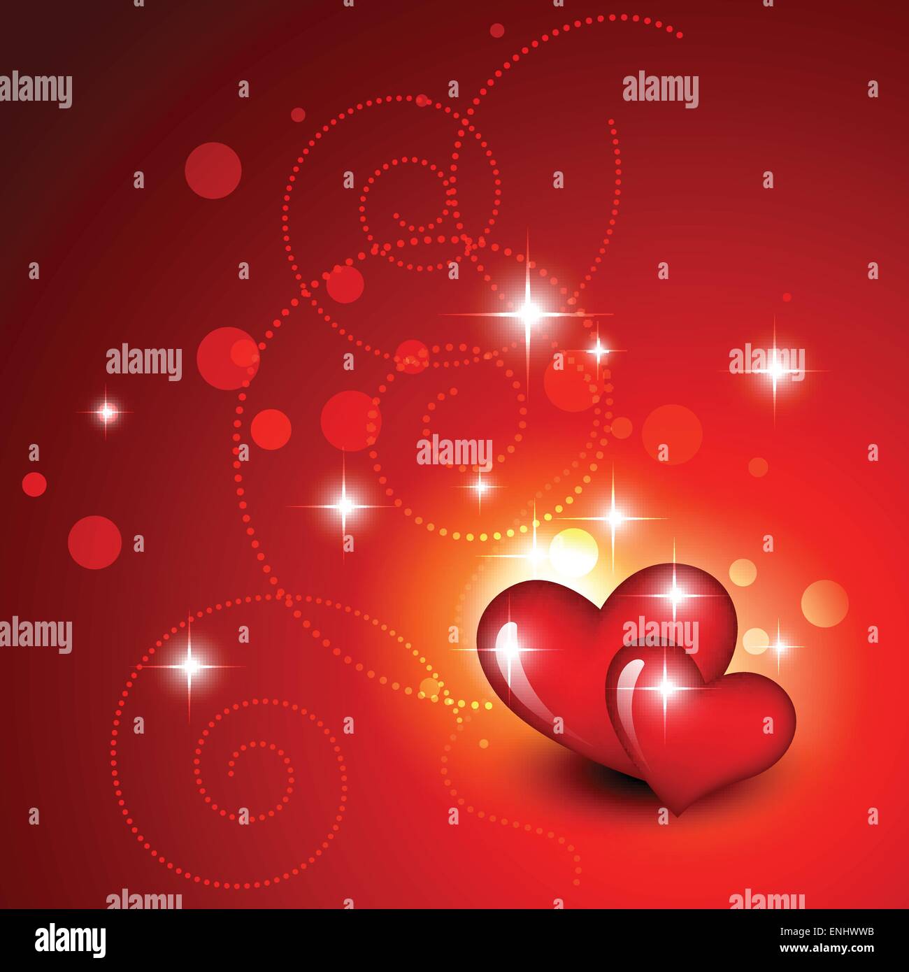 beautiful red heard design background Stock Vector Image & Art - Alamy