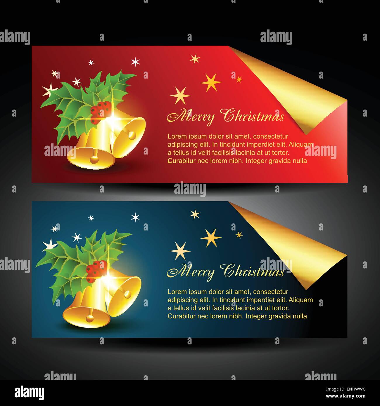 stylish christmas labels design illustration Stock Vector Image & Art ...