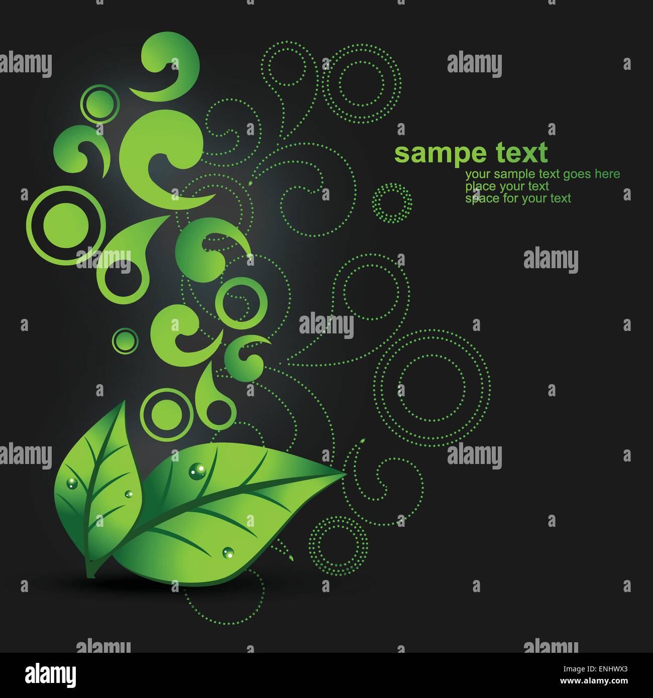 vector green leaf background design illustration Stock Vector Image & Art - Alamy