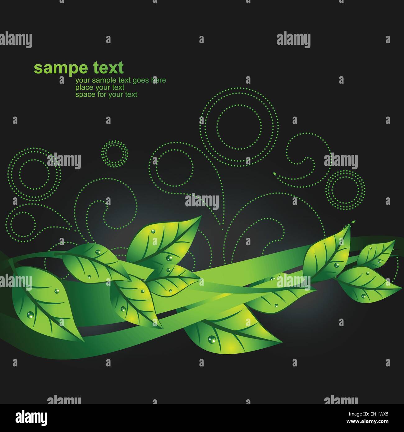 vector green leaf background design illustration Stock Vector Image & Art - Alamy