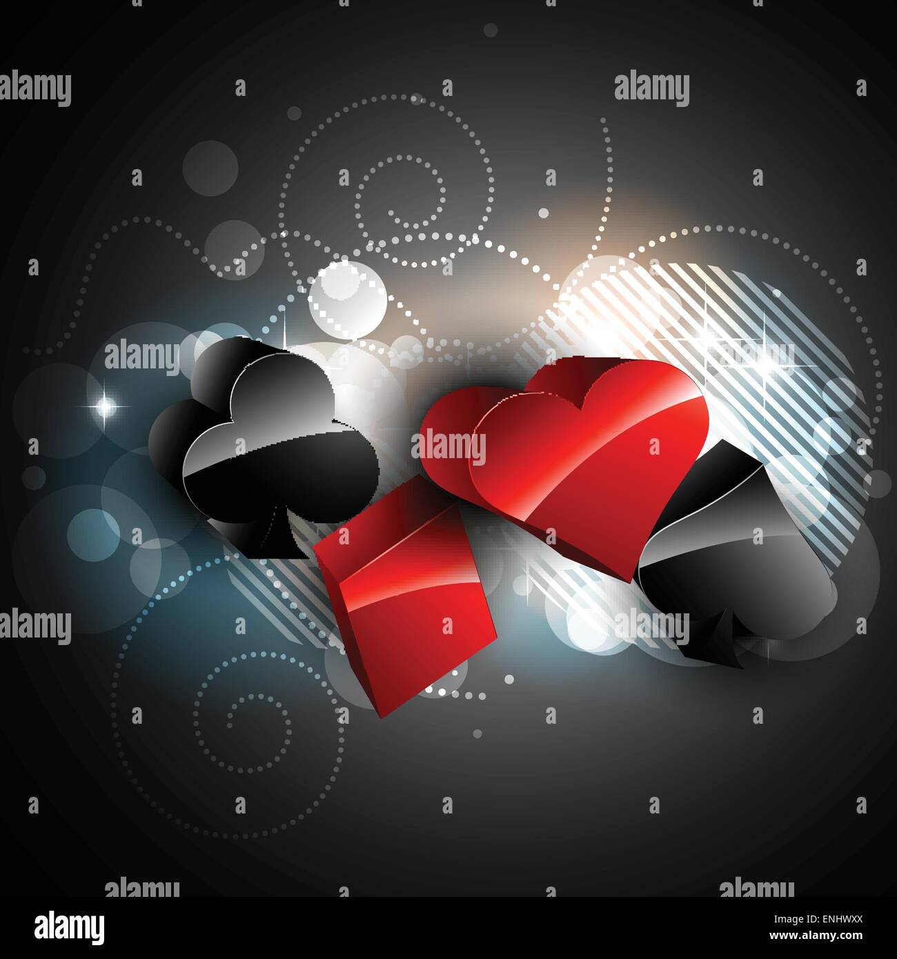 vector 3d style playing card element Stock Vector Image & Art - Alamy