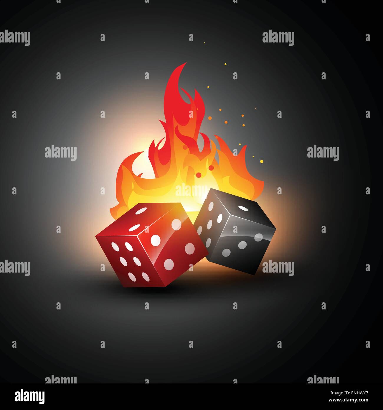 vector dices burning design illustration Stock Vector Image & Art - Alamy