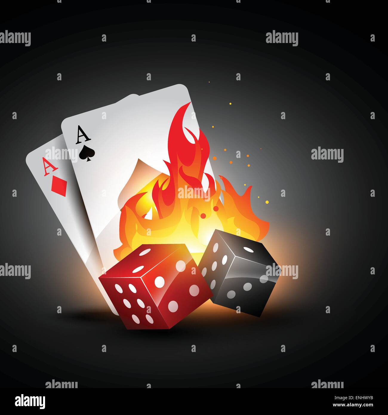 Playing card illustration Stock Vector Images - Alamy