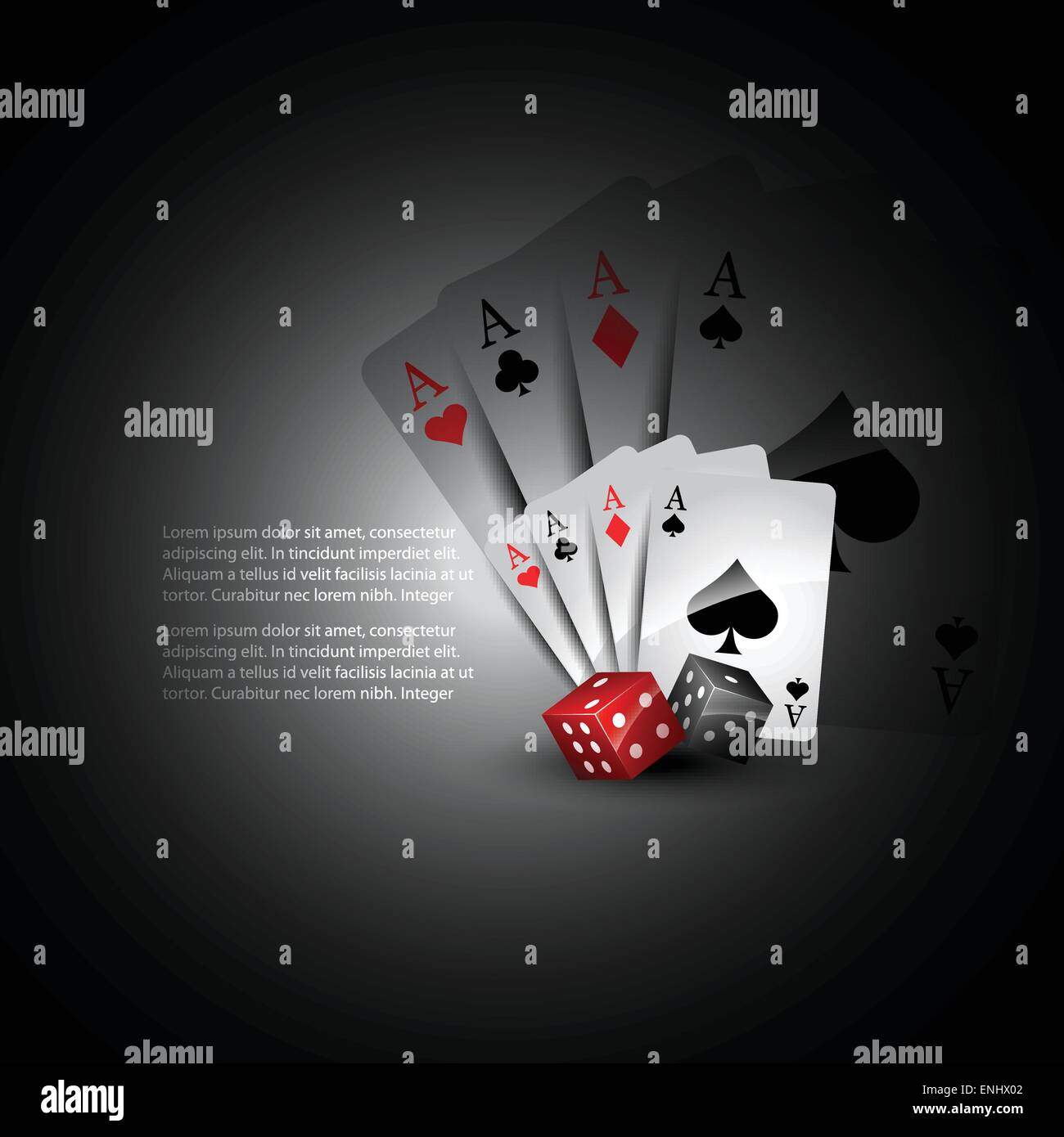 vector playing card with dices beautiful background Stock Vector Image ...
