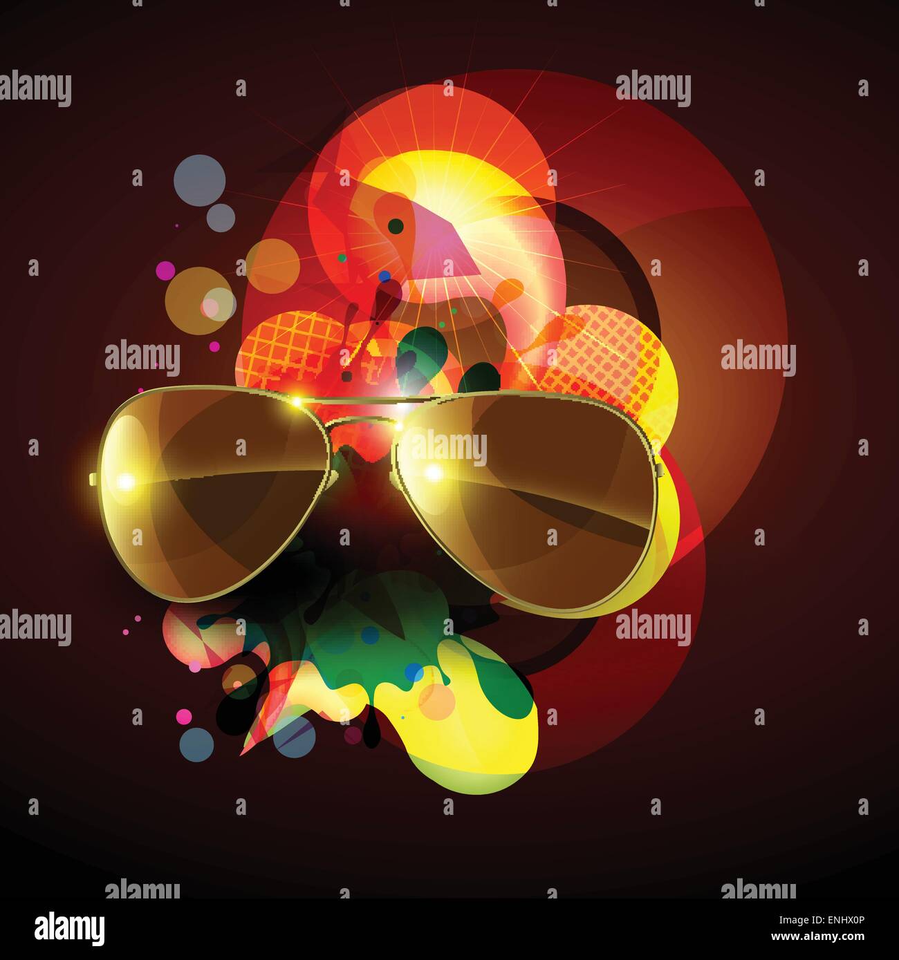 stylish abstract background with sunglasses Stock Vector Image & Art ...