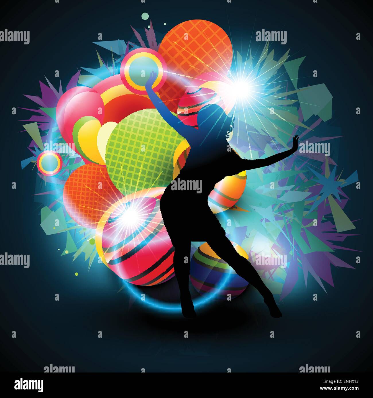 vector background of dancing girl Stock Vector Image & Art - Alamy