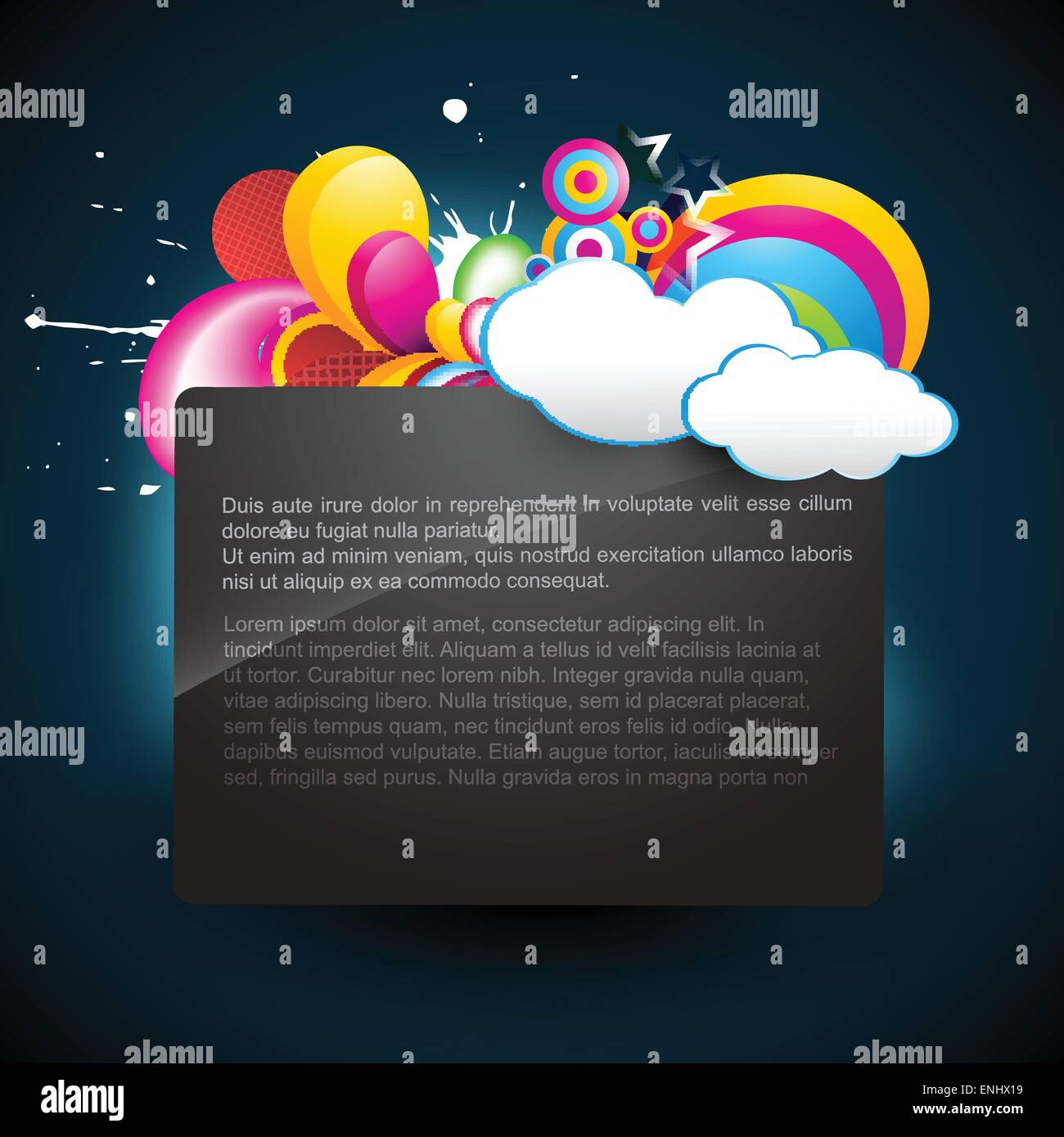 vector cloud background with space for your text Stock Vector Image ...