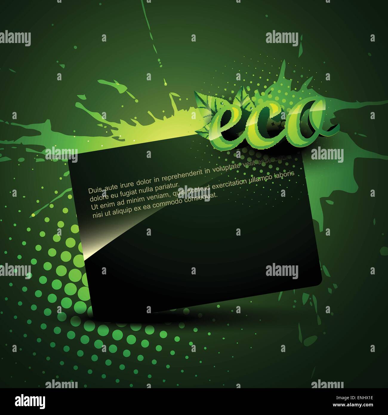 vector green eco background with space for your text Stock Vector Image ...
