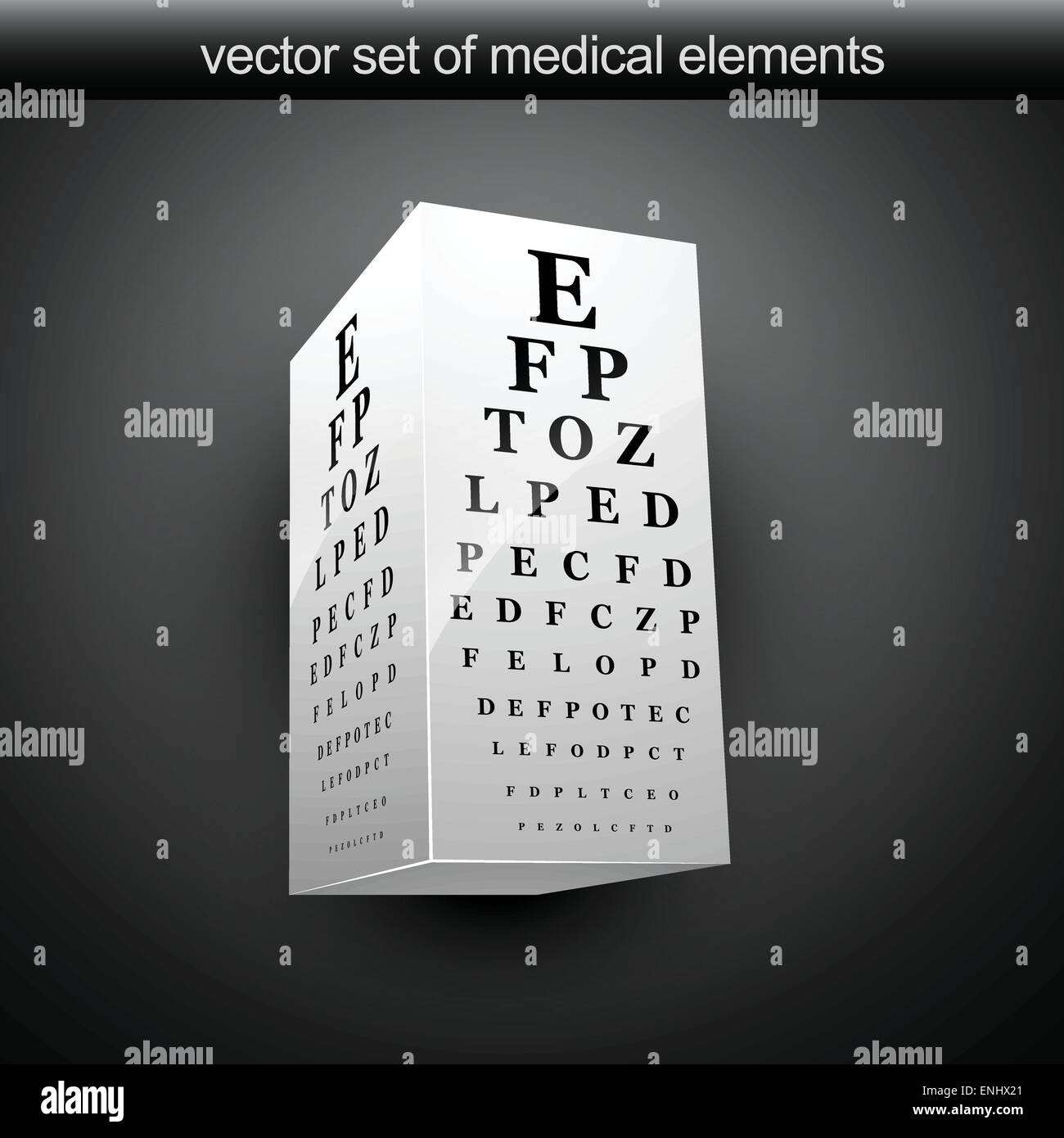vector eye chart illustration in 3d Stock Vector Image & Art - Alamy