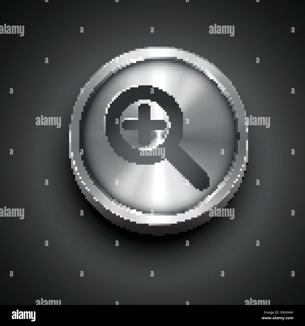 vector zoom metallic icon design Stock Vector Image & Art - Alamy