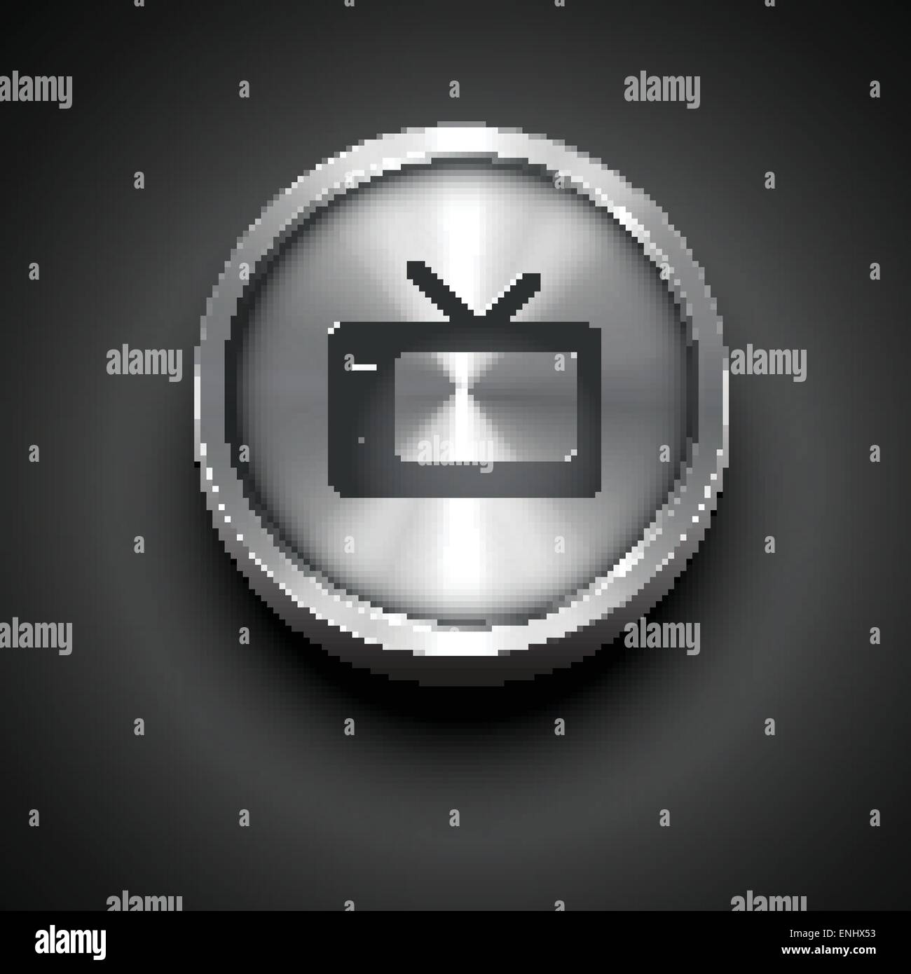 Tv silver metallic chrome Stock Vector Images - Alamy