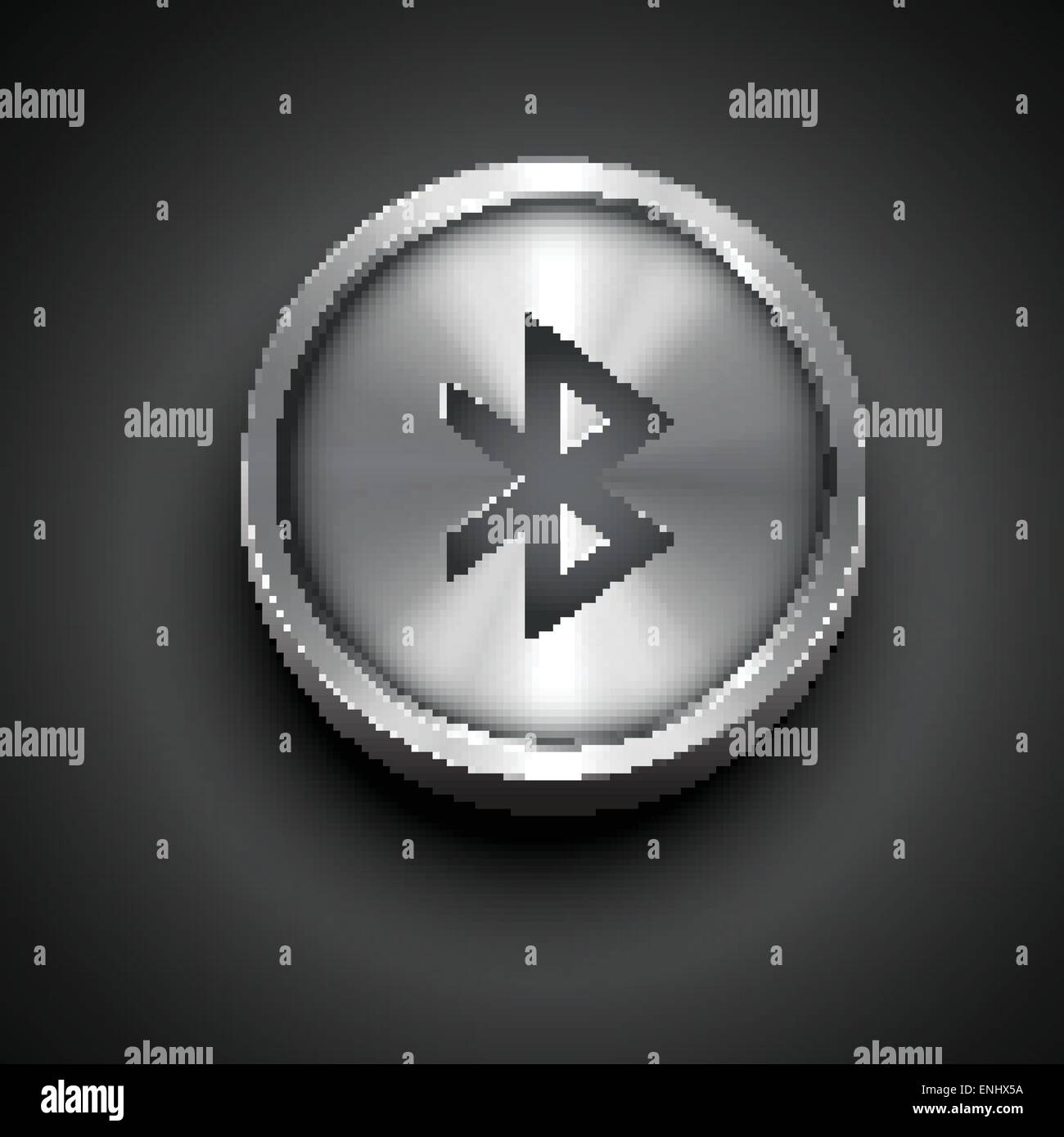 vector metallic bluetooth icon design Stock Vector Image & Art - Alamy