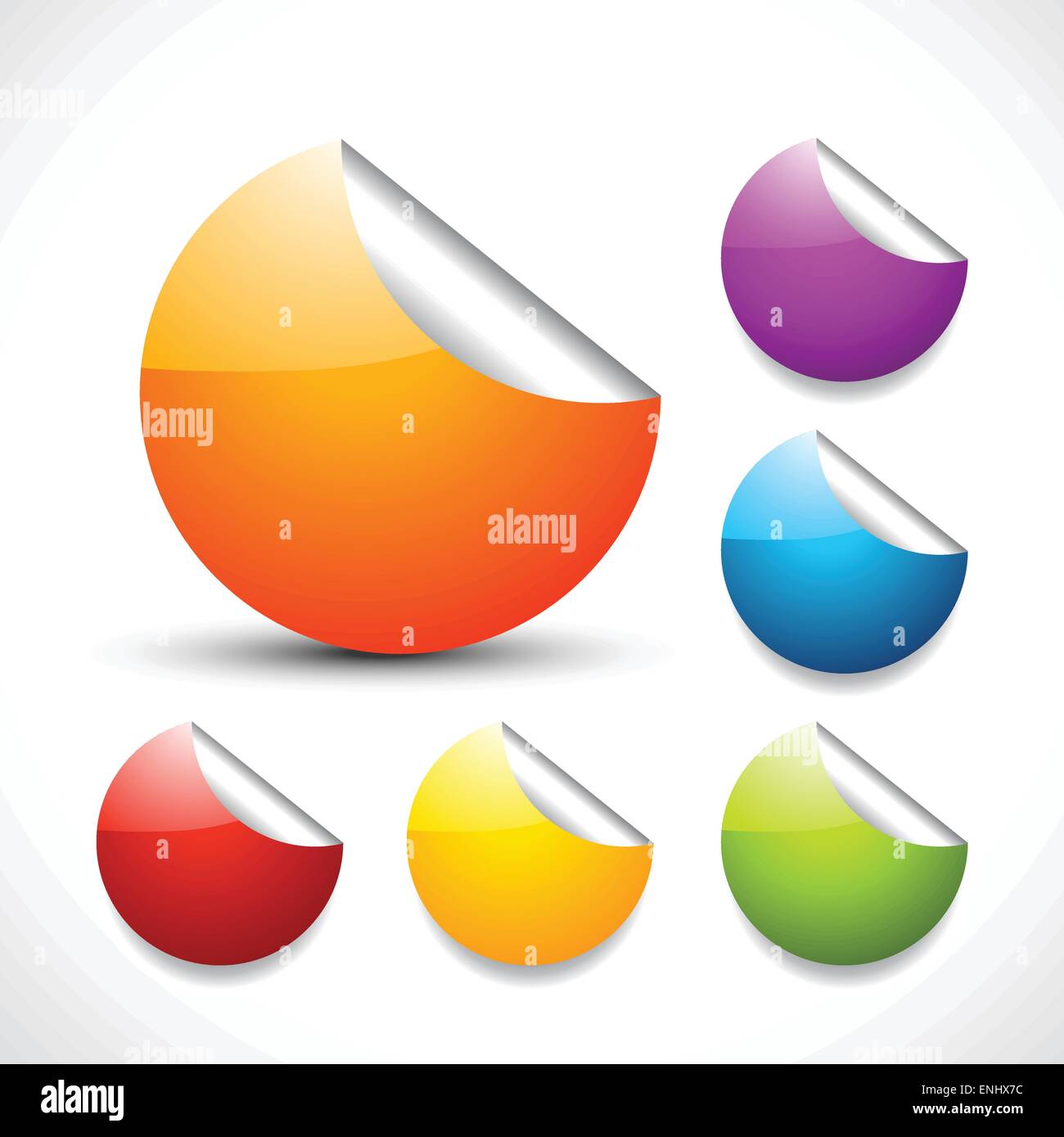 Colorful stickers Stock Vector Images - Alamy