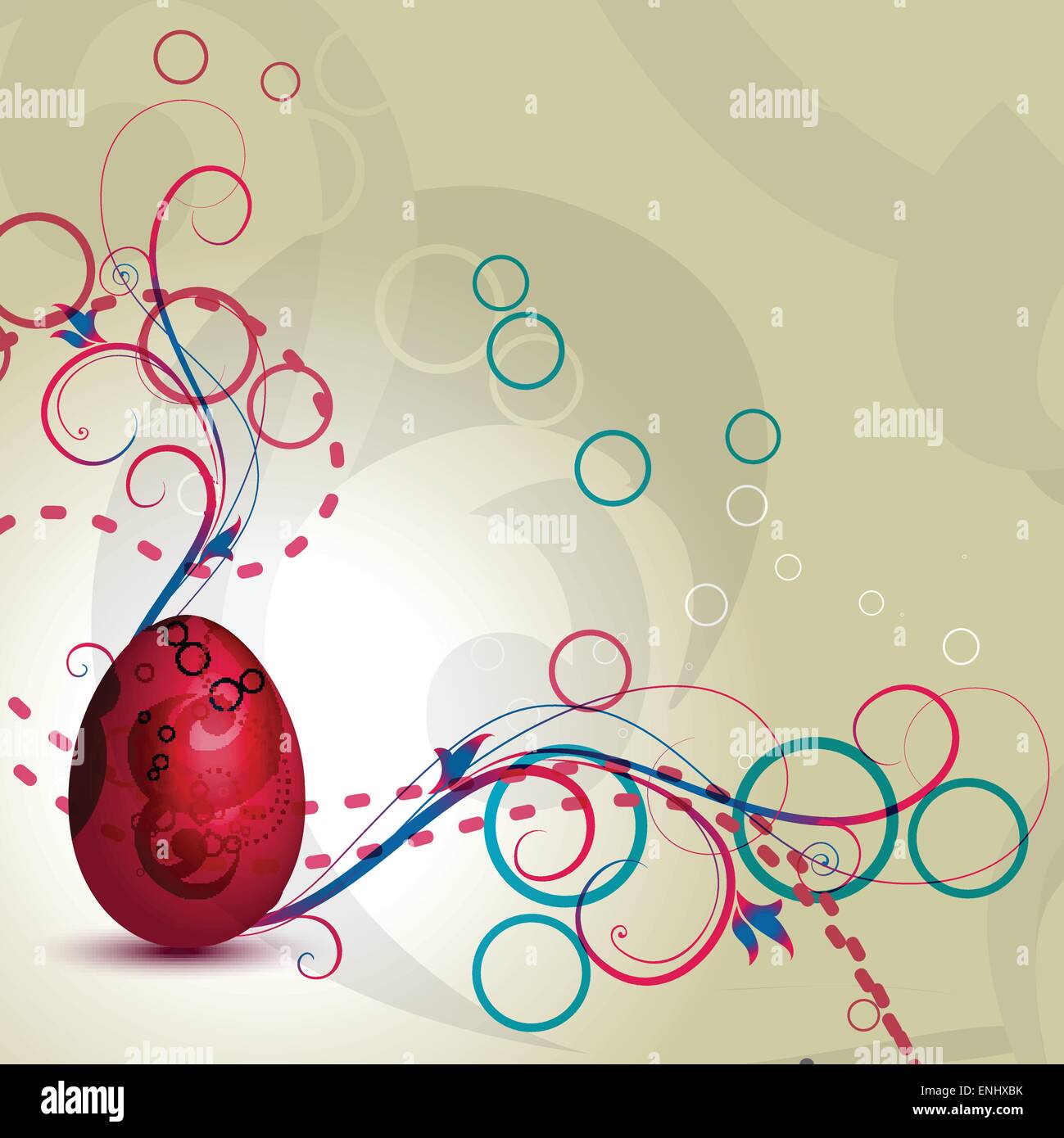 vector artistic egg with floral Stock Vector Image & Art - Alamy