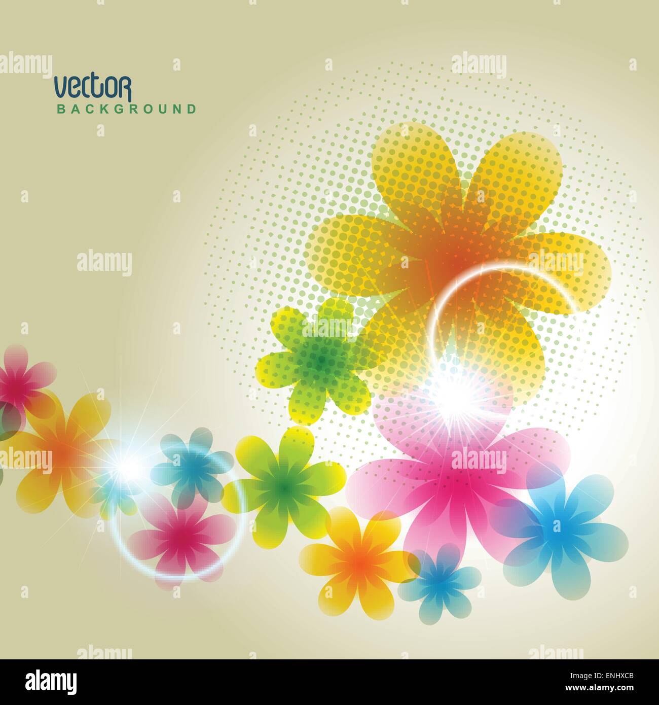 beautiful colorful flower background design Stock Vector Image & Art ...