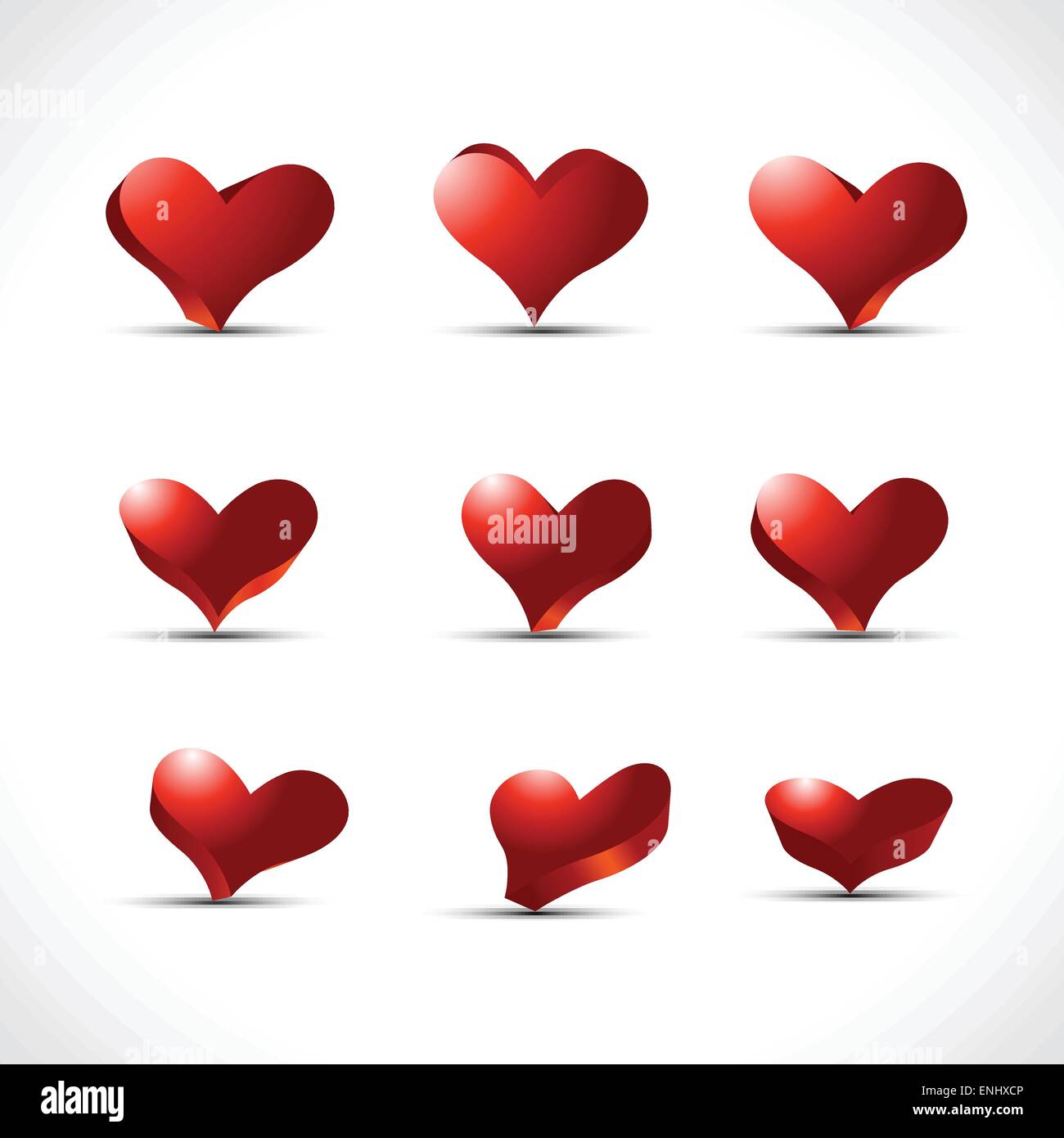 vector hearts set Stock Vector Image & Art - Alamy