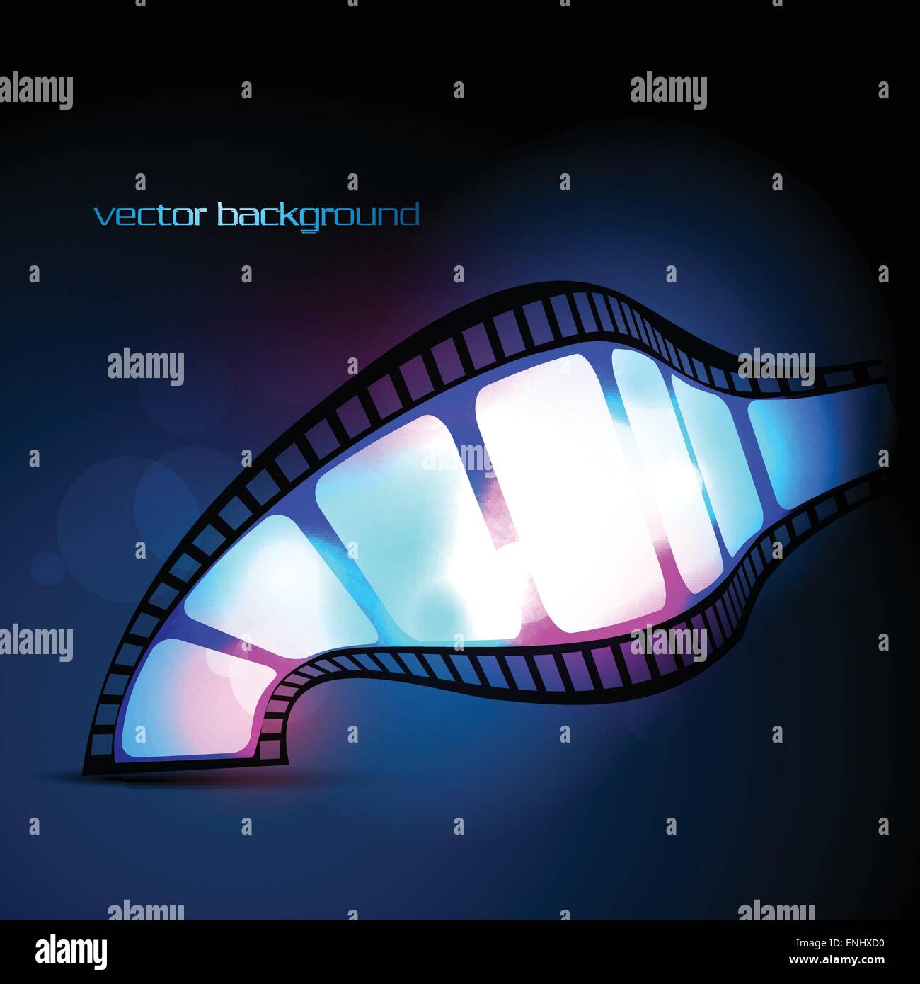 vector reel in a glowing background Stock Vector Image & Art - Alamy