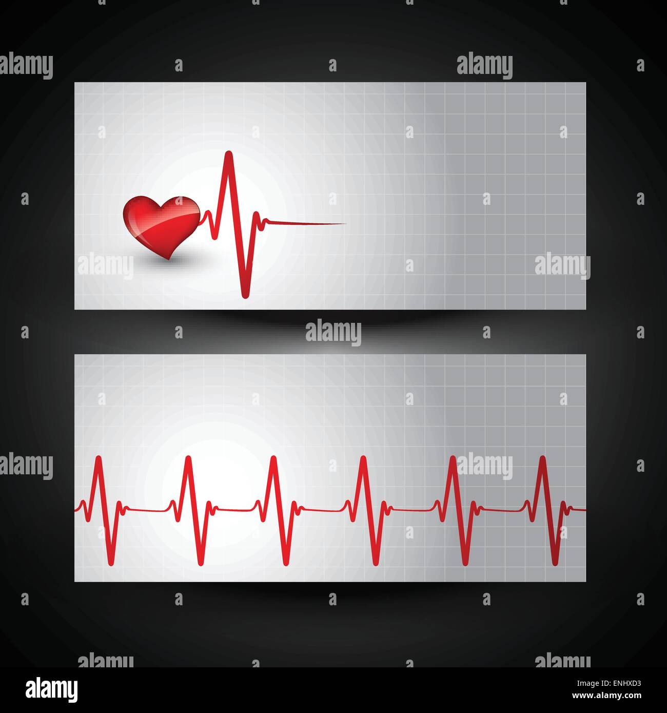 medical banner with heart beat illustration Stock Vector Image & Art ...