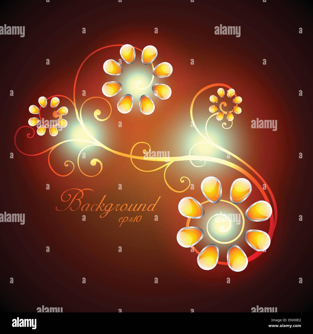 beautiful flower shape vector illustration background Stock Vector ...