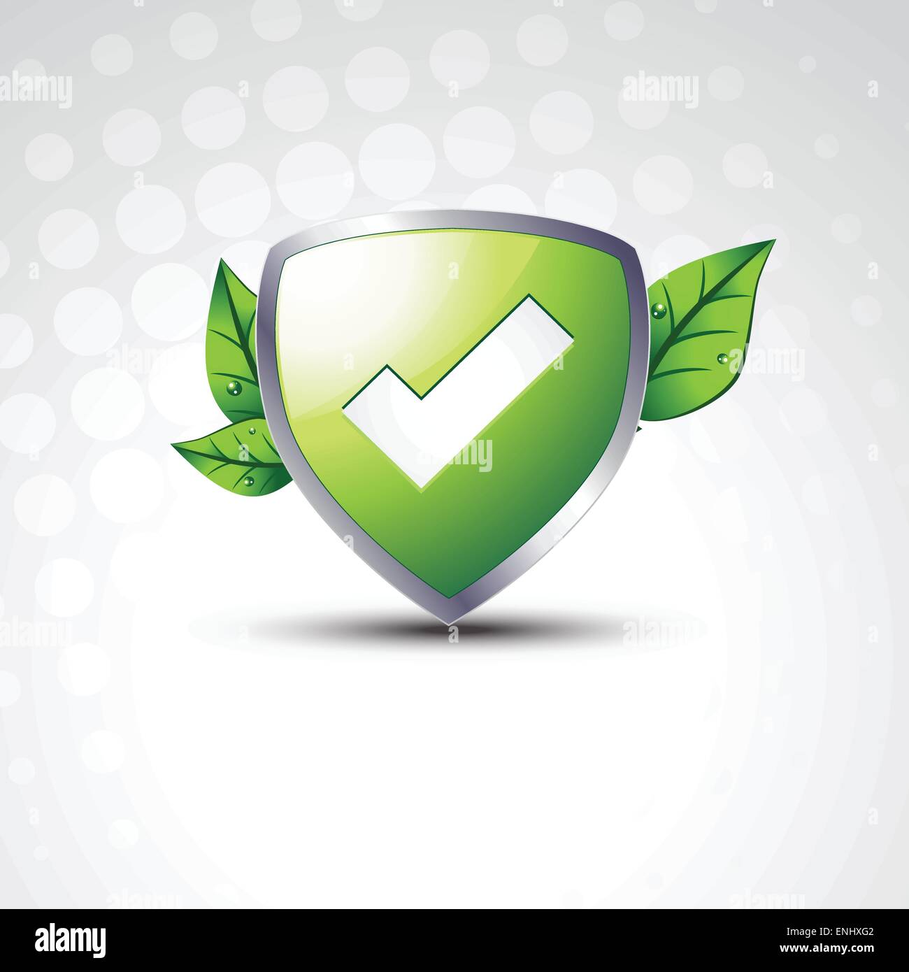 Green shield white check Stock Vector Images - Alamy