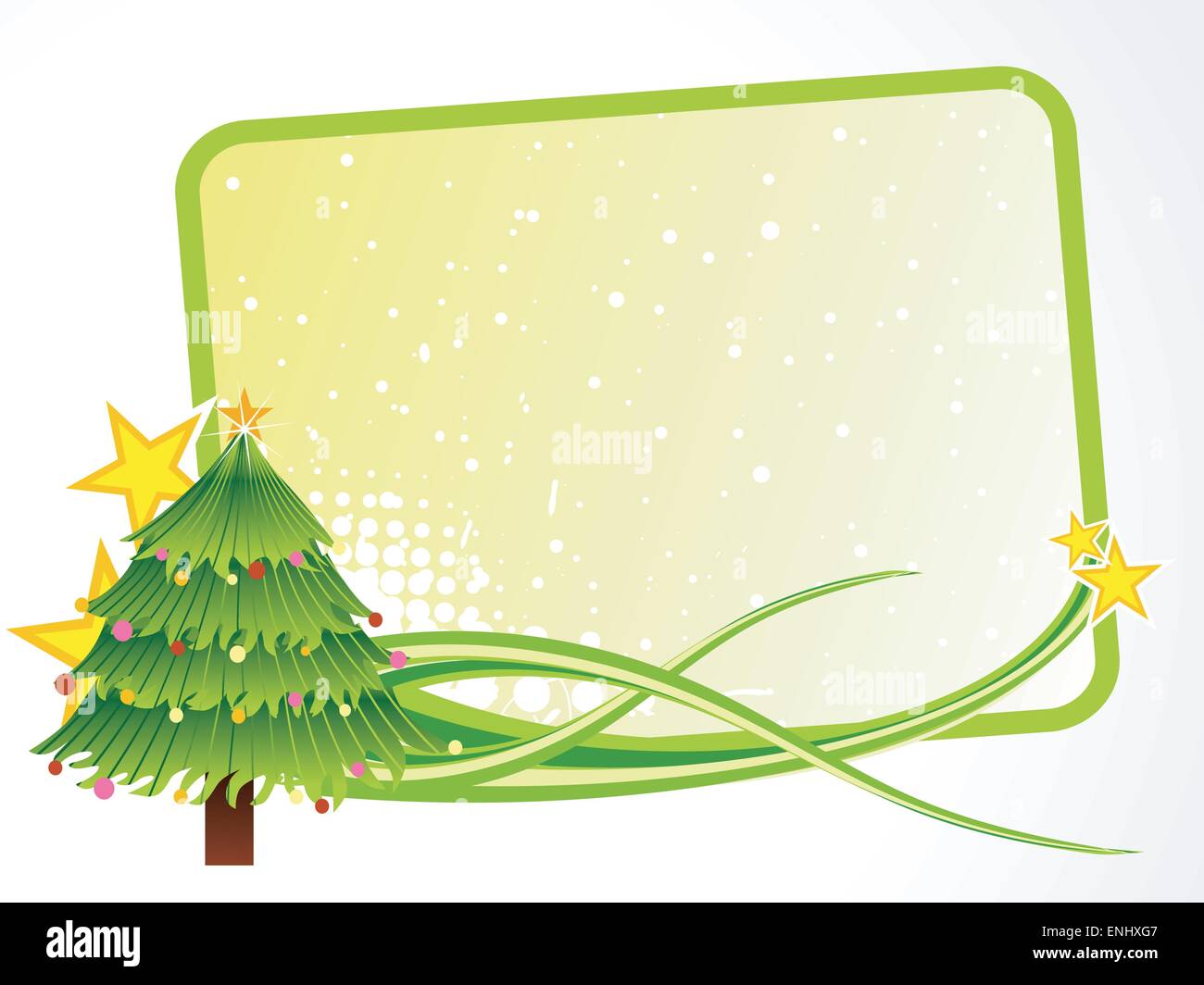 vector Christmas tree with text space Stock Vector Image & Art - Alamy