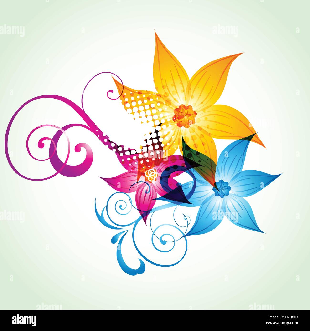 colorful vector flower design. Eps10 illustration Stock Vector Image ...