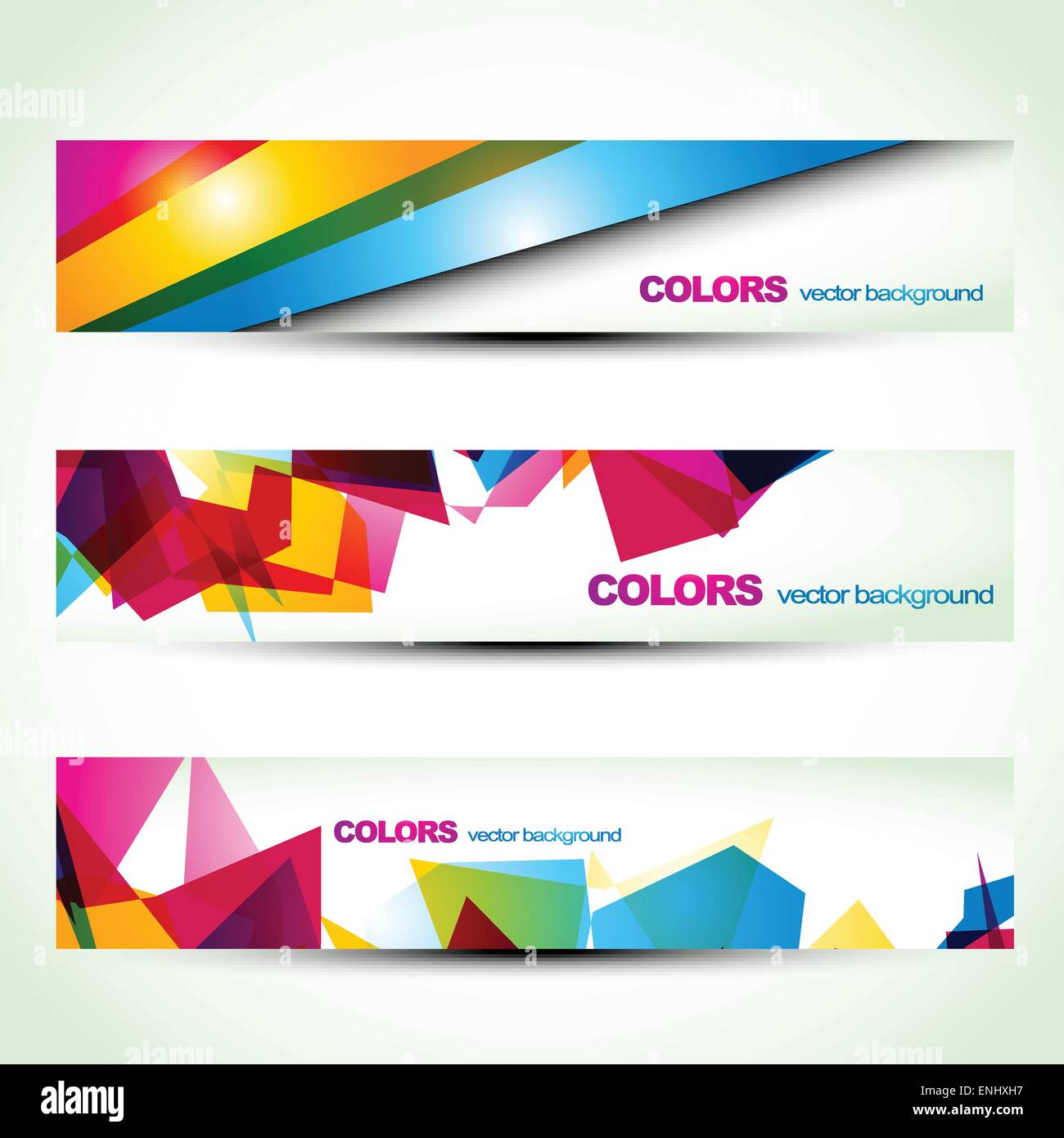 abstract colorful banner set designs. Eps10 vector Stock Vector Image ...