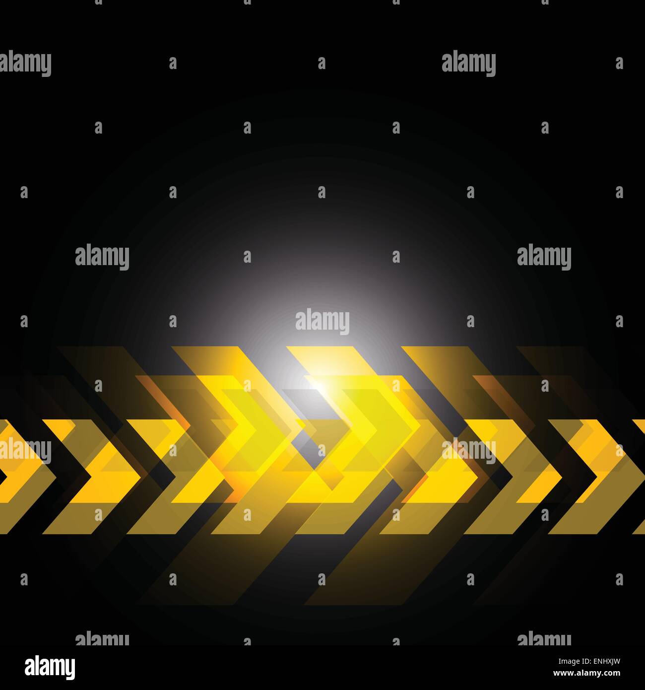yellow color arrow in dark background blending with eachother Stock ...