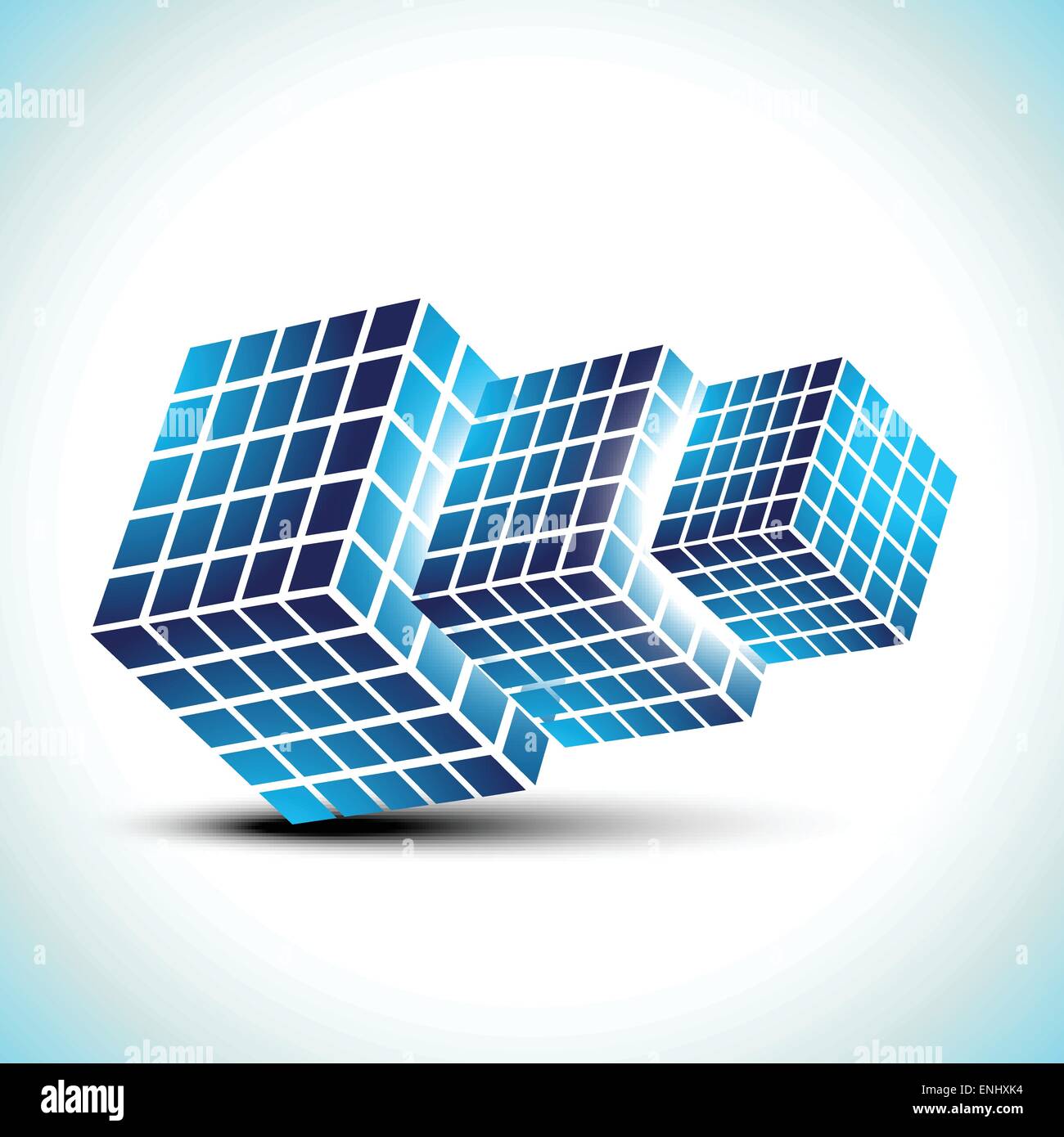 Blue cubes Stock Vector Images - Alamy