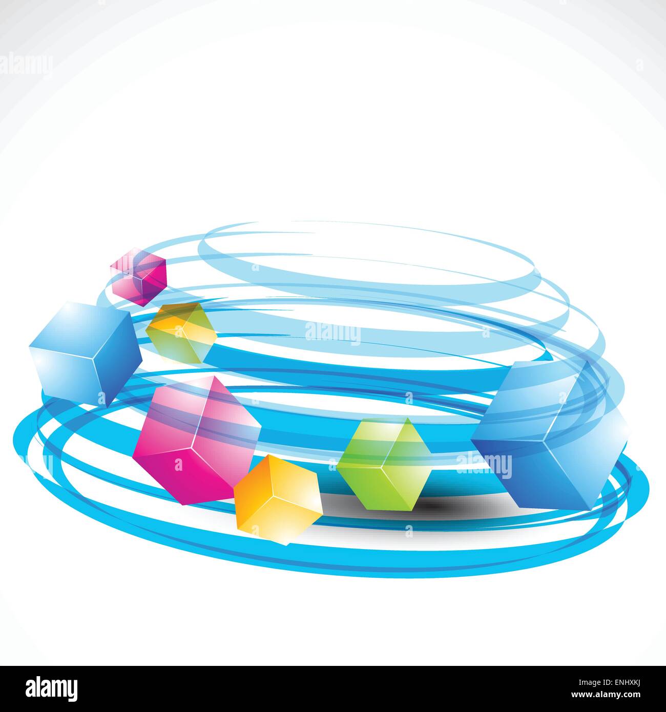 Flying cubes Stock Vector Images - Alamy