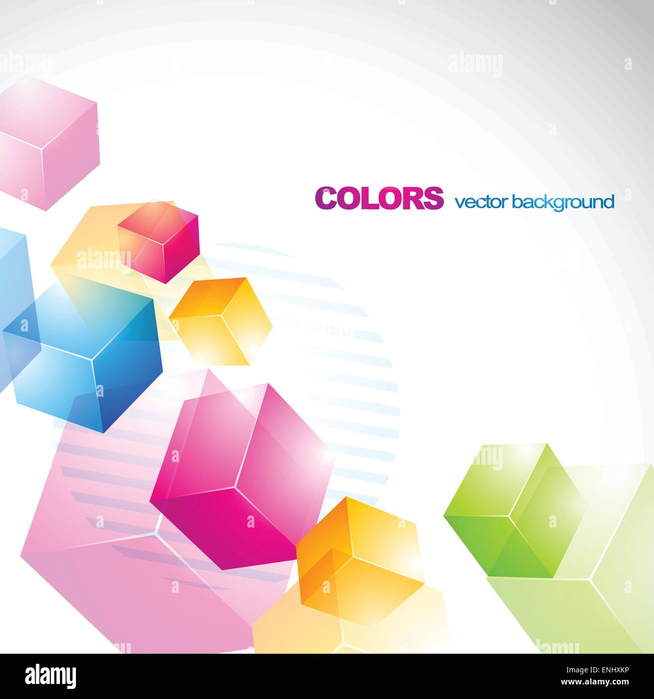 beautiful colorful 3d cubes design background. Eps10 vector Stock ...