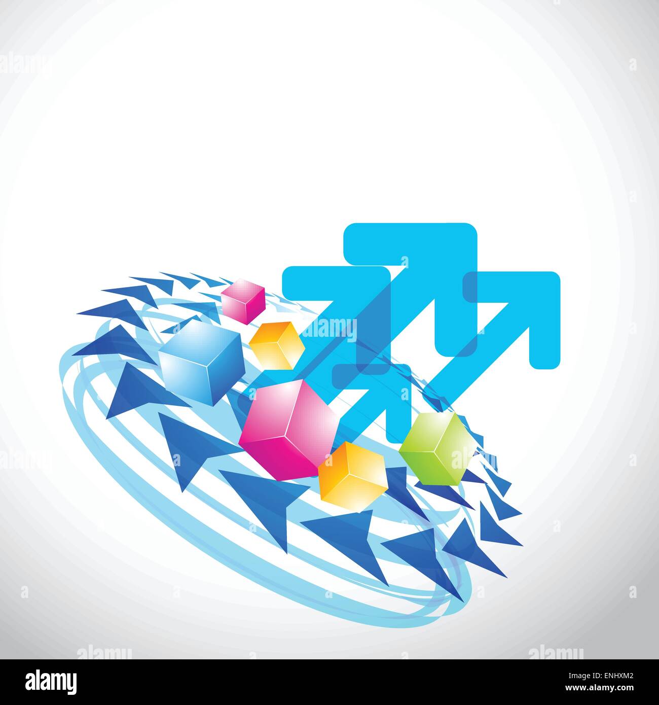 arrow and cube vector stylish artwork Stock Vector Image & Art - Alamy