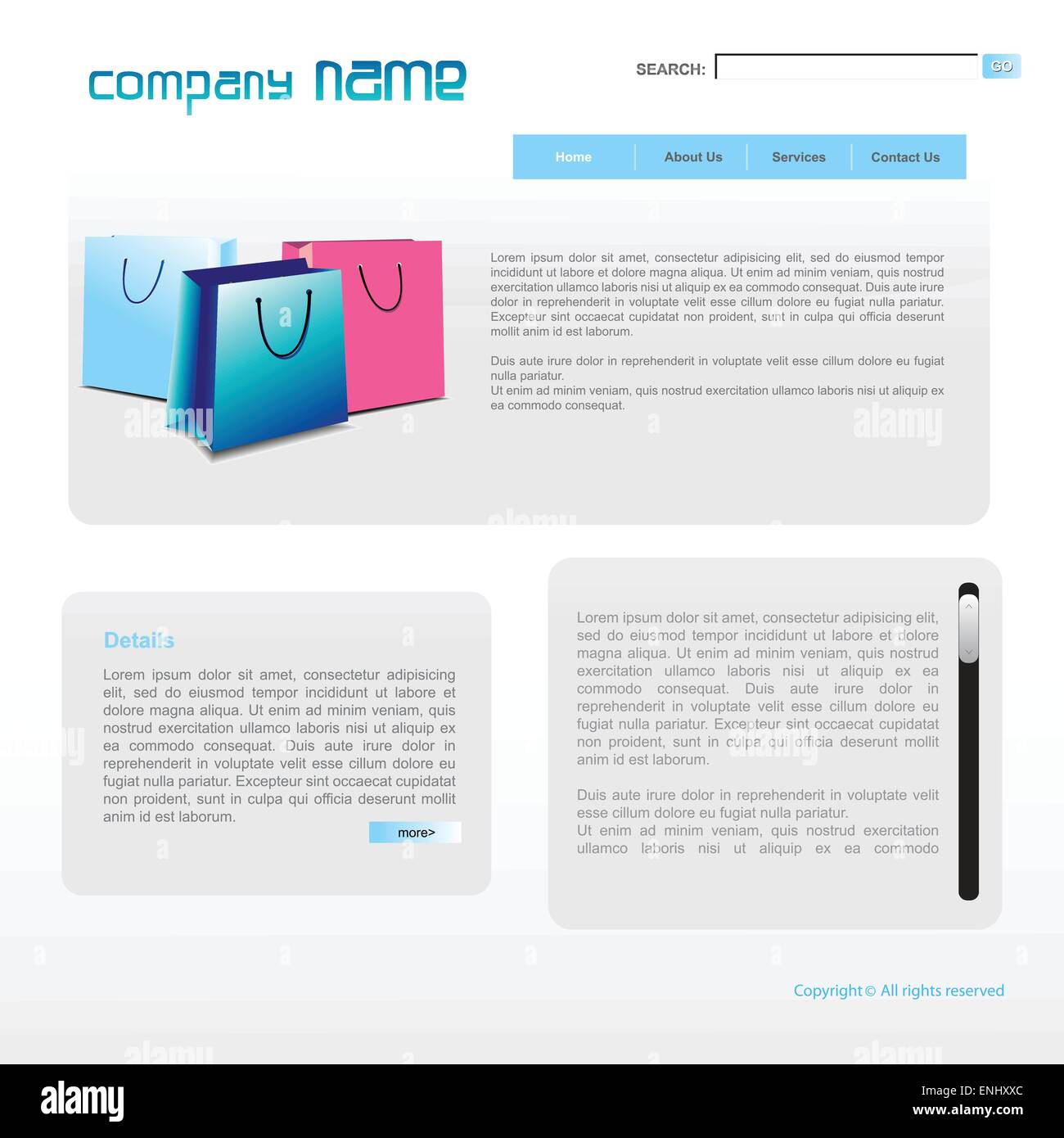 vector shopping website layout Stock Vector Image & Art - Alamy