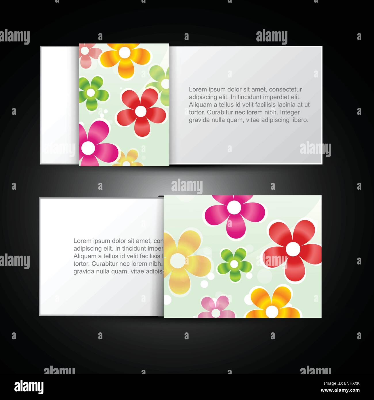 stylish flower card design illustration Stock Vector Image & Art - Alamy